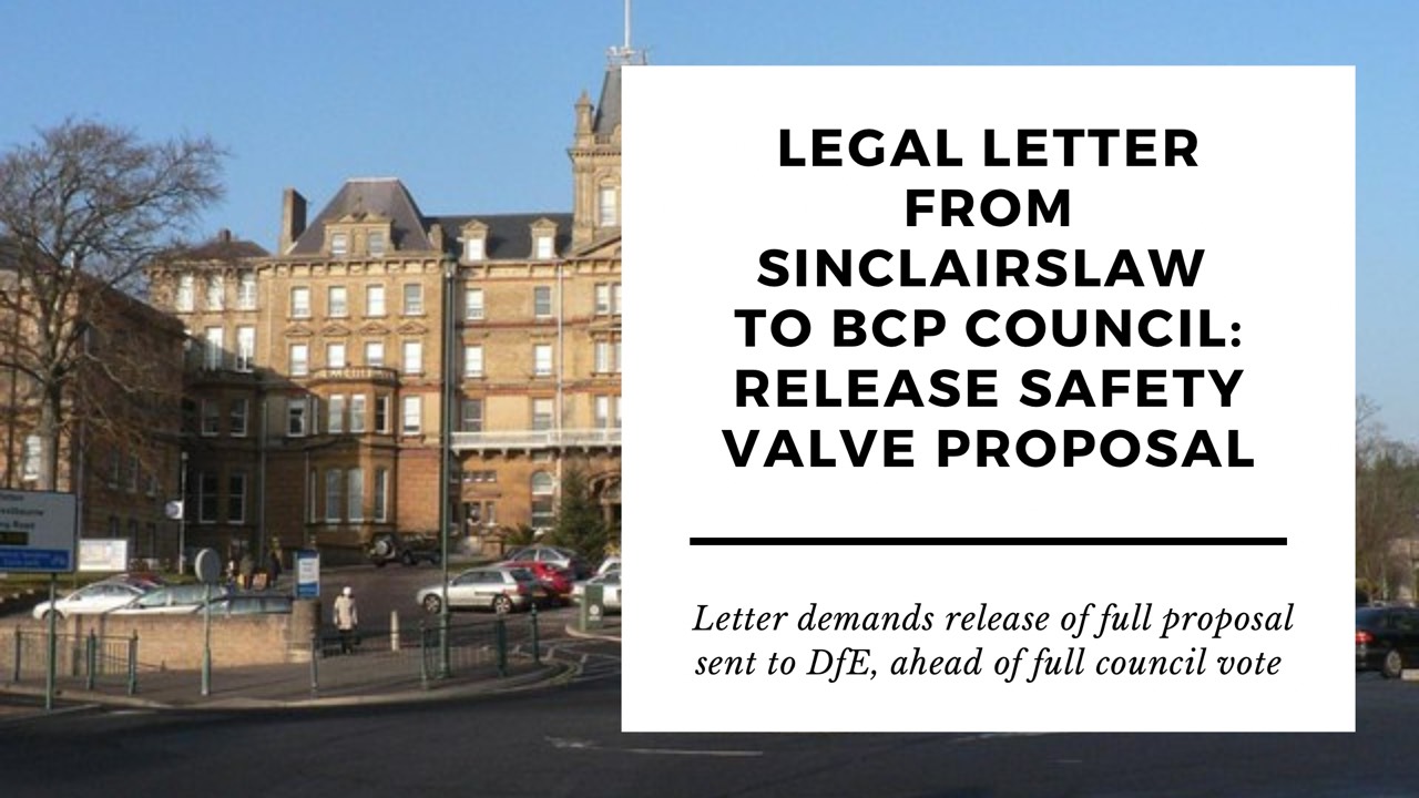 Letter from Sinclairslaw to BCP Council: Release Safety... | BCPACS